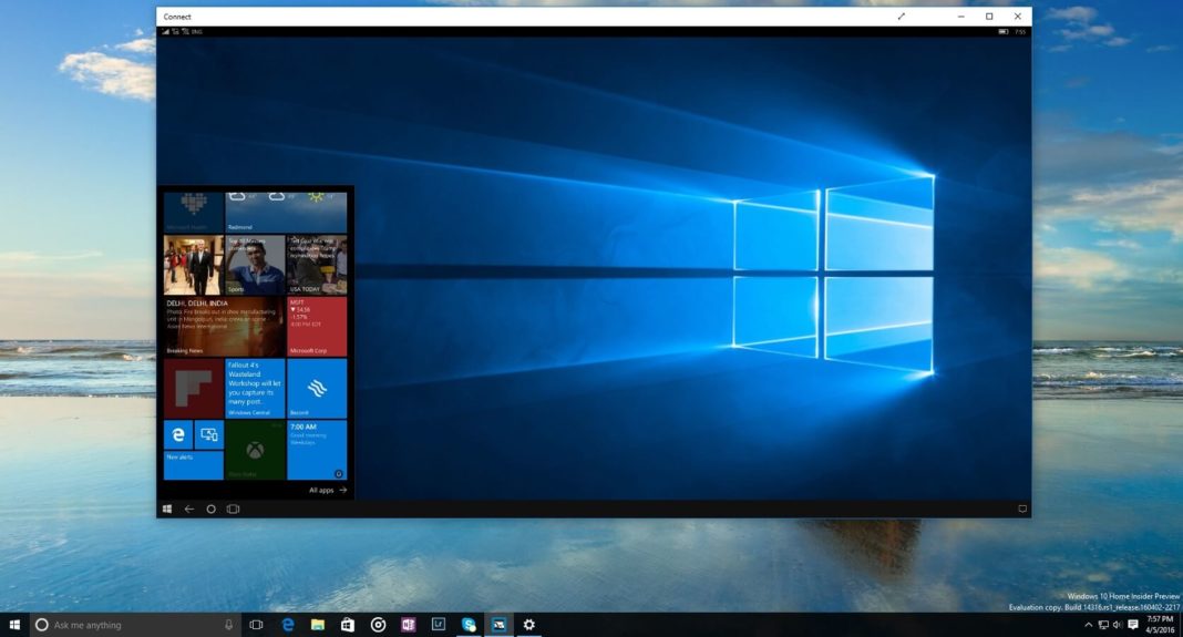 Windows 10's screen mirroring feature is now optional