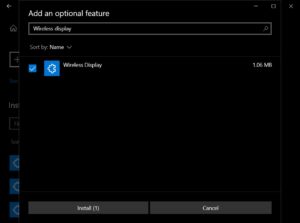 Windows 10's screen mirroring feature is now optional