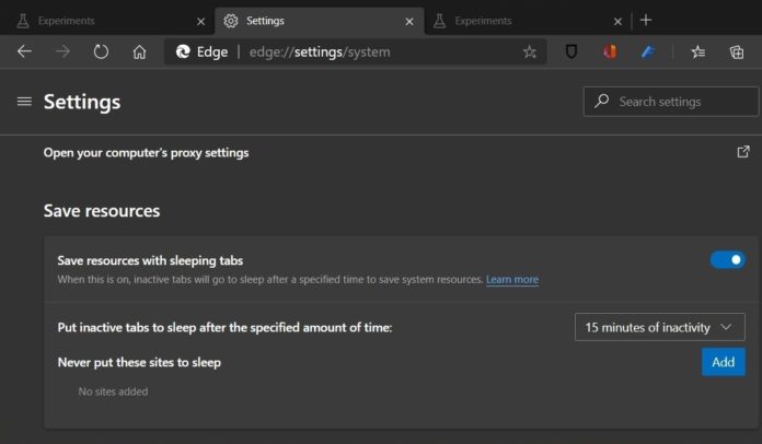 Microsoft Edge will save memory on Windows by auto-discarding sleeping tabs