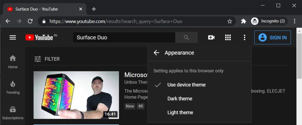 YouTube website gets a new feature on Windows 10