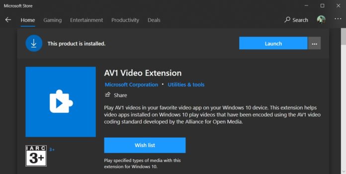 Windows 10 is getting hardware-accelerated AV1 video streaming support
