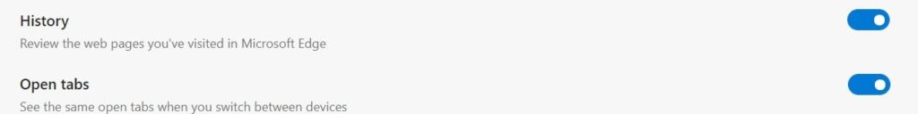 Microsoft Edge is finally getting Tab and History sync support