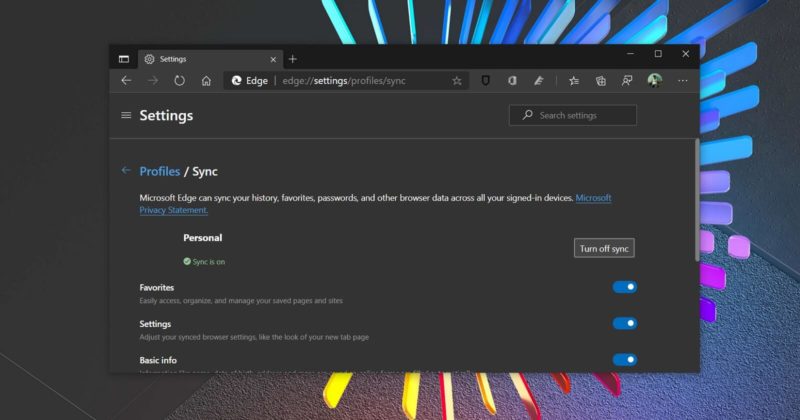 Microsoft Edge is finally getting Tab and History sync support