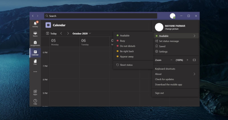 Microsoft Teams' online presence status feature is getting better