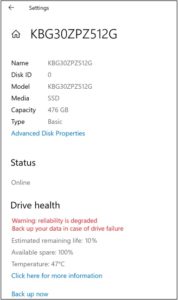 Windows 10 gets storage health monitoring feature and more