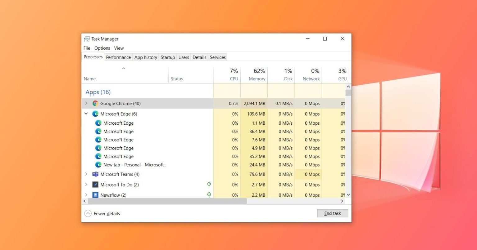 Microsoft reveals why Windows 10 browsers create so many processes