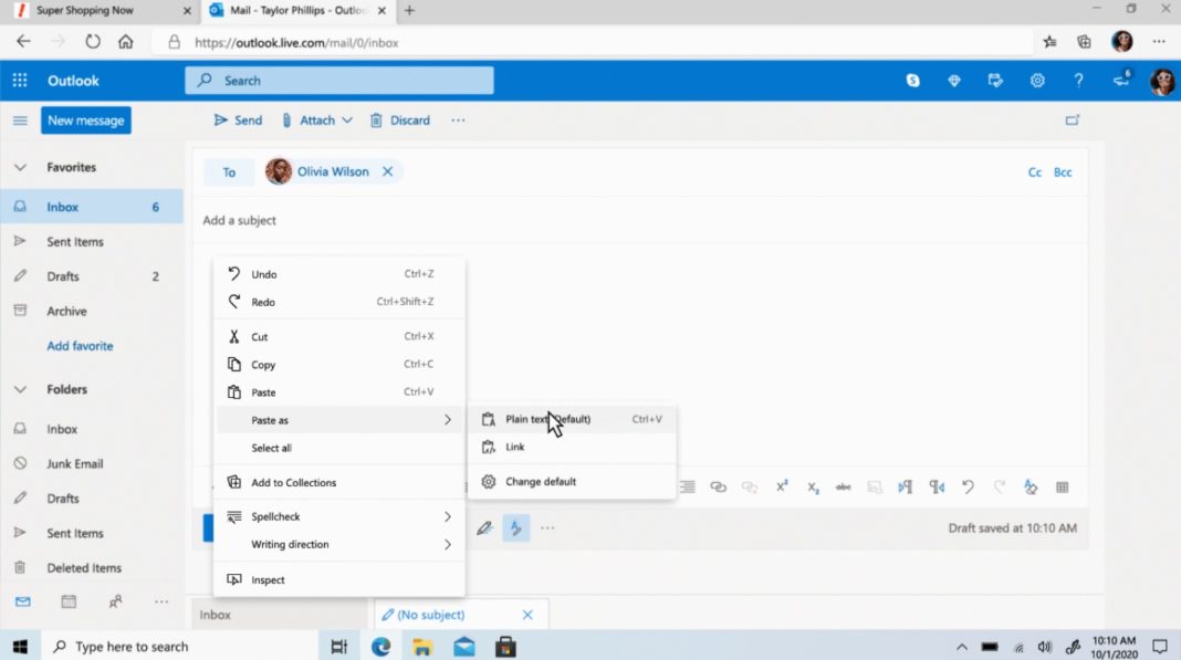 Microsoft Edge wants to change the way links are copied and pasted