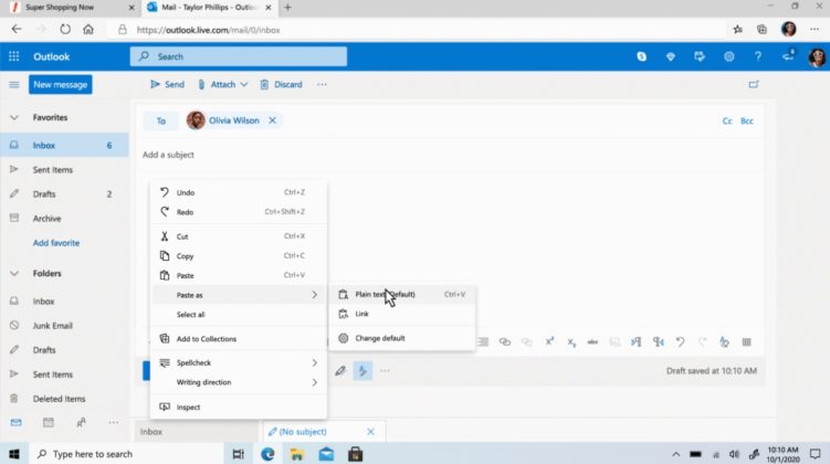 Microsoft Edge wants to change the way links are copied and pasted