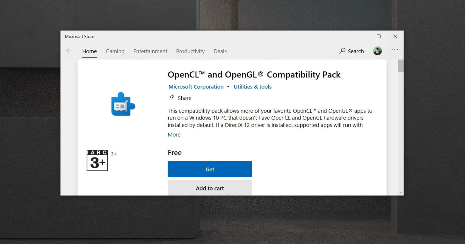 Windows 10 gets OpenCL and OpenGL compatibility layers for apps