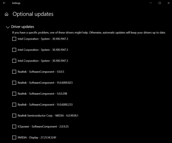 Windows 10 now lets you update drivers for more devices