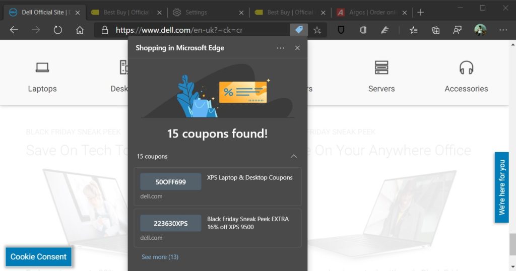 Microsoft Edge now lets you save money on online purchases
