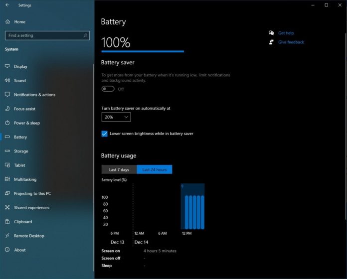 Windows 10 is getting a new handy feature to track power usage