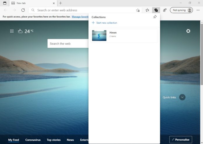 Microsoft Edge is getting a new toolbar with flyout menu integration