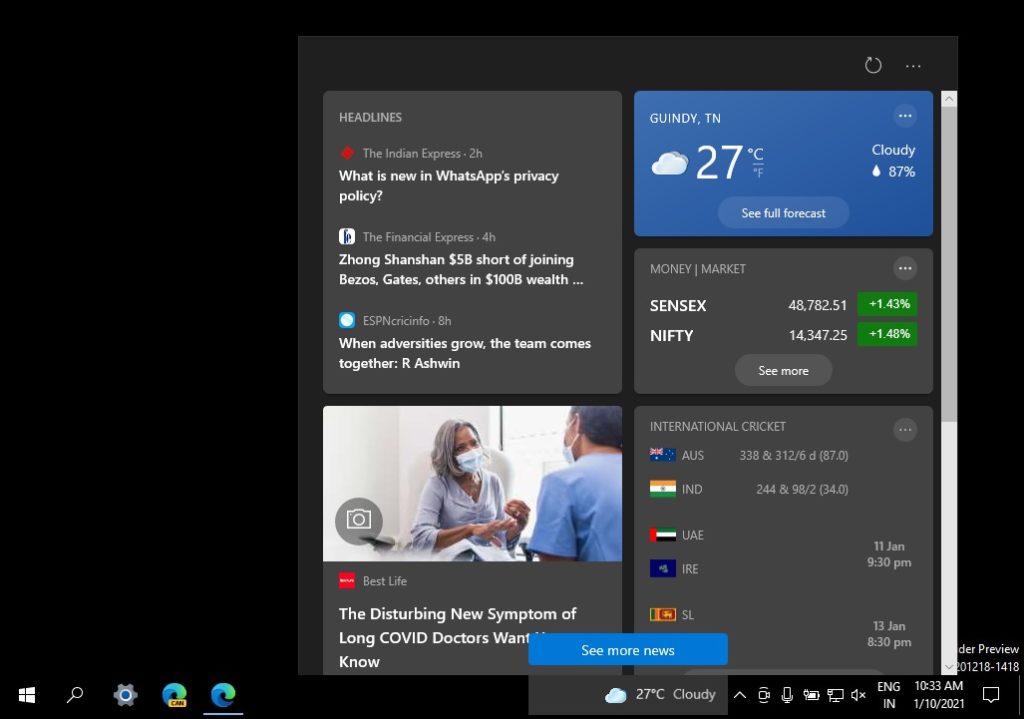 Hands on with Windows 10's brand new taskbar feature update