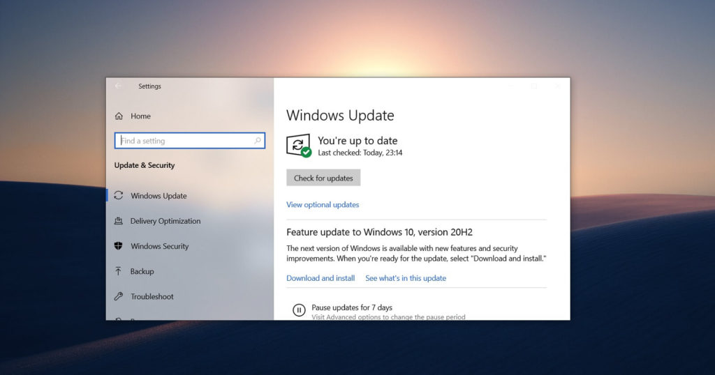 Direct Download links for Windows 10 KB4598229 (Build 18363.1316)