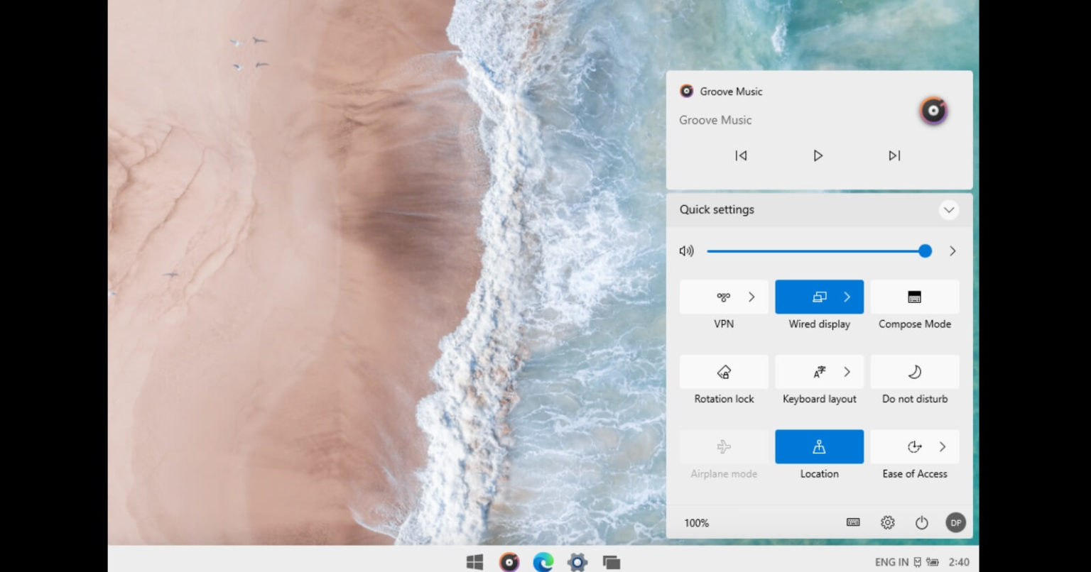 A closer look at Microsoft's new Action Center on Windows 10X