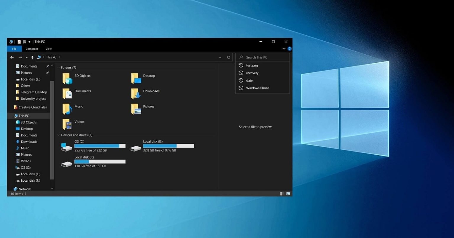 Windows 10 update to hide 3D Objects in File Explorer, improve Bluetooth UX