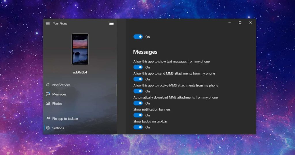 Windows 10 Your Phone app now lets you control your phone settings