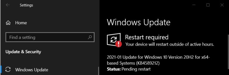 Microsoft is rolling out mandatory Windows 10 KB4589212 update again