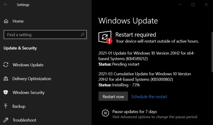 Direct Download links for Windows 10 KB5000802 (Build 19042.867)