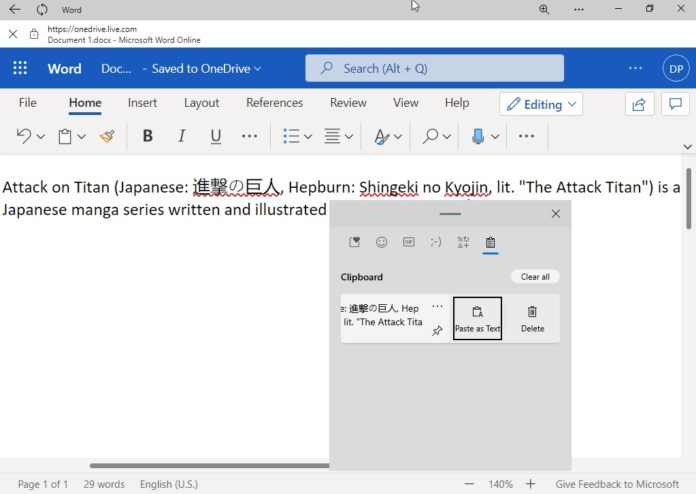 Closer look at Windows 10's new Clipboard manager