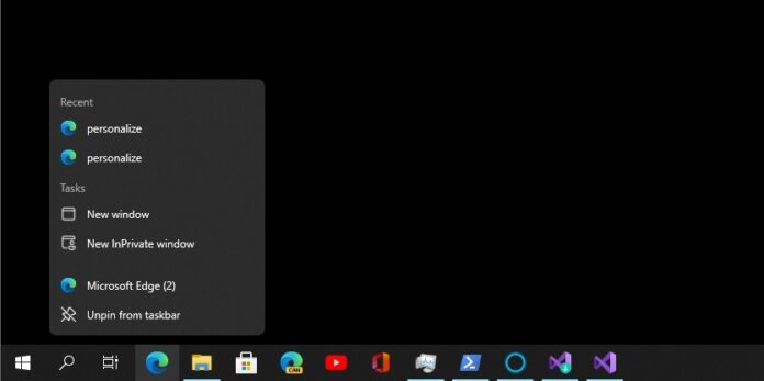 Windows 10 floating Taskbar menu design spotted in preview builds