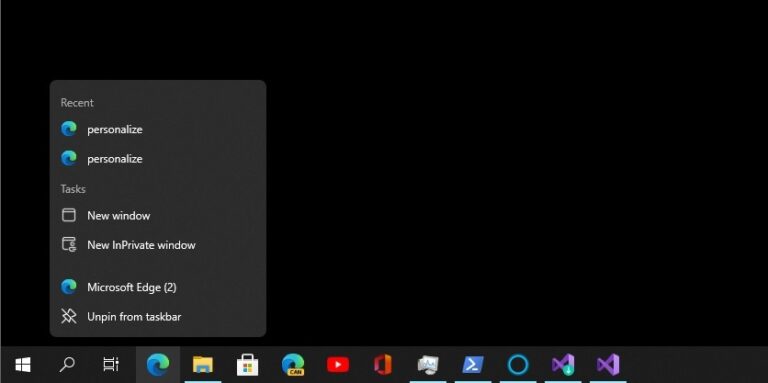 Windows 10 floating Taskbar menu design spotted in preview builds