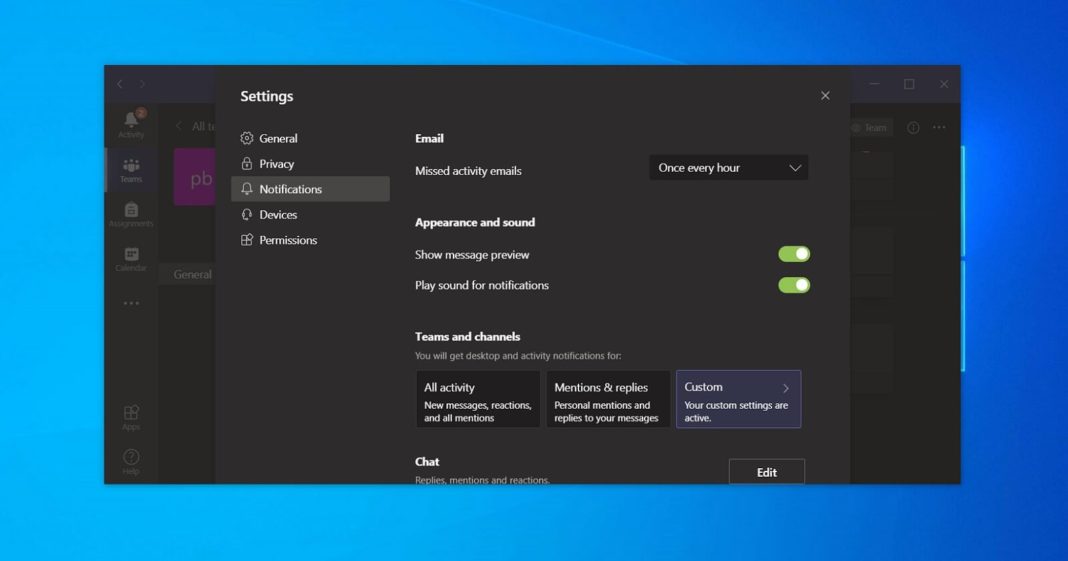 Windows 10 native notifications support is rolling out to Microsoft Teams