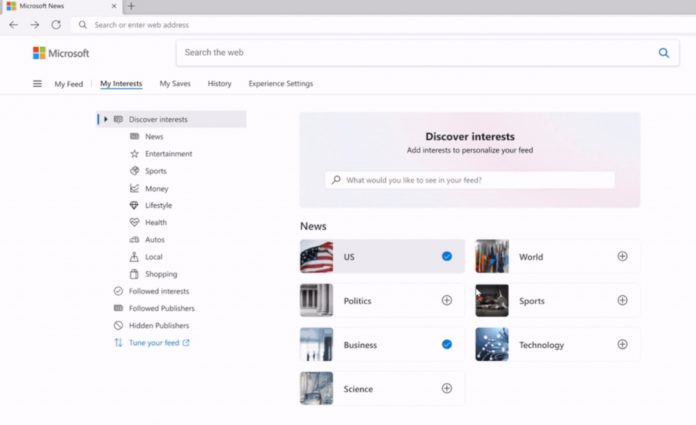 Windows 10's upcoming taskbar newsfeed to get full-page personalization UI