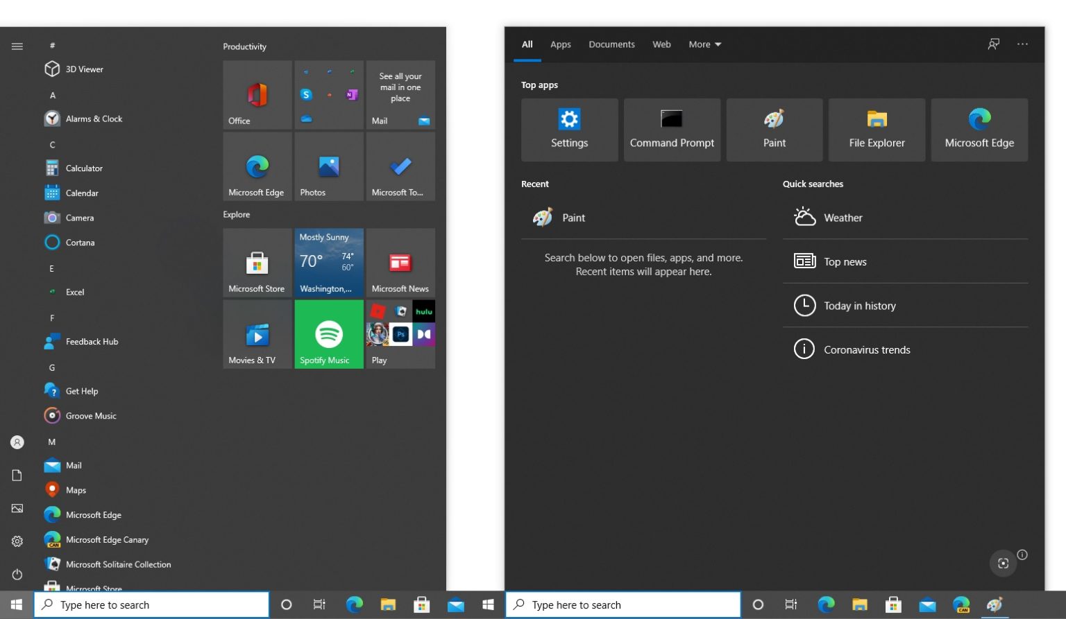 You can soon resize Windows 10 Start Menu without affecting the Search UI