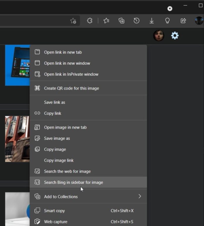 Microsoft Edge is getting a new sidebar to reverse search images on Bing