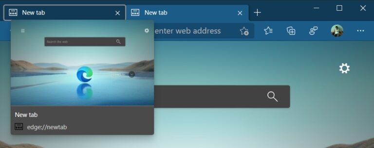 Microsoft Edge is finally getting Edge Legacy's tab previews in July