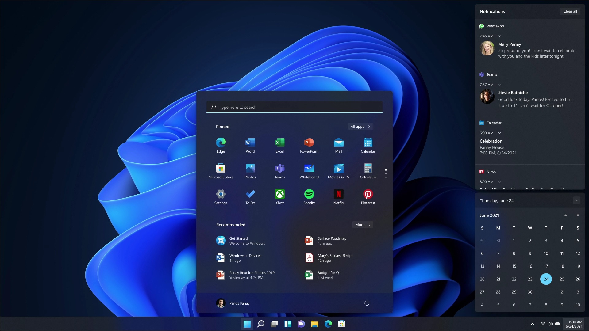 Windows 11 features a shiny new Action Center with media controls Windows 11 features a shiny new Action Center with media controls