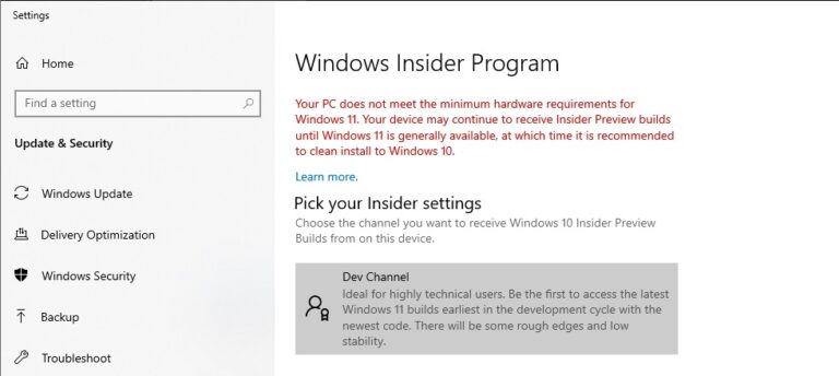 How to install Windows 11 Insider preview on unsupported devices