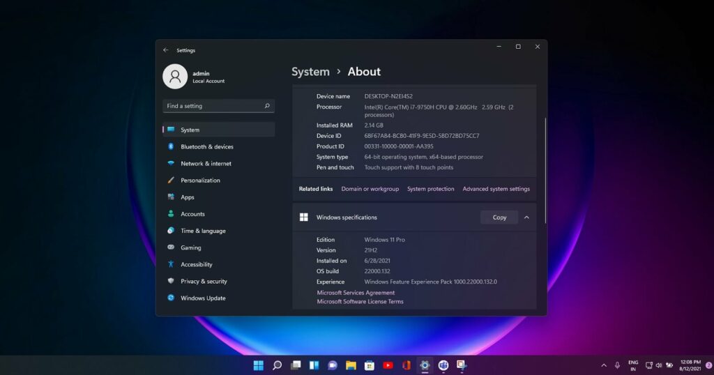 Windows 11 Build 22000.132 (KB5005190) comes with refreshed apps