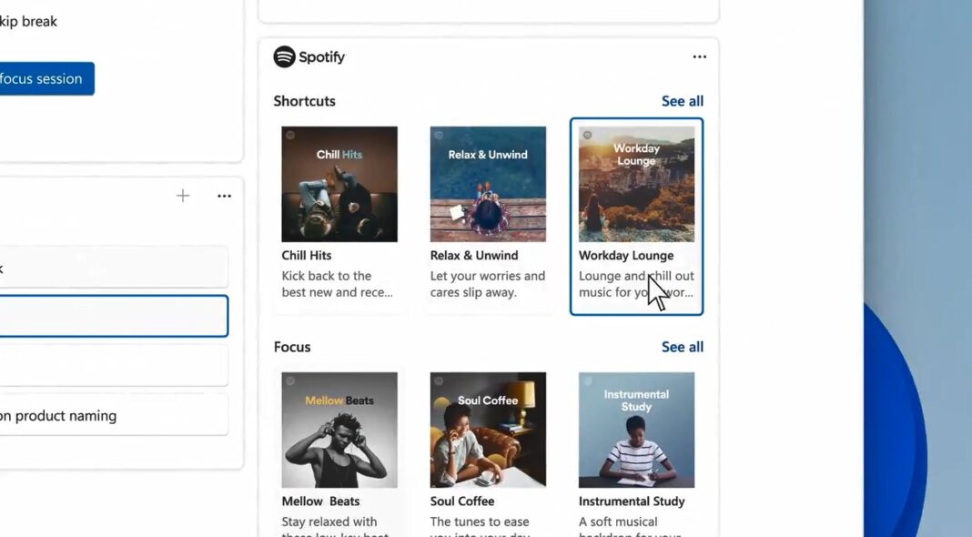 Windows 11 is getting Spotify integration with Focus Sessions feature