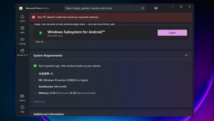 Windows 11's Android subsystem appears in benchmark