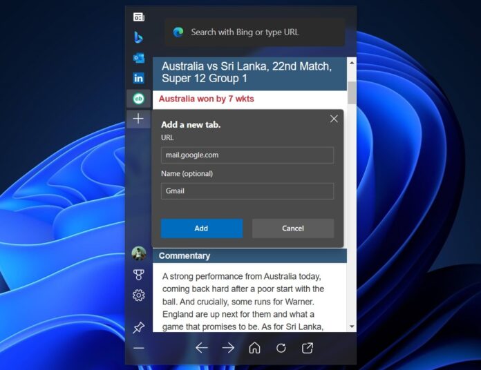 Microsoft Edge is getting new Edge Bar feature on Windows