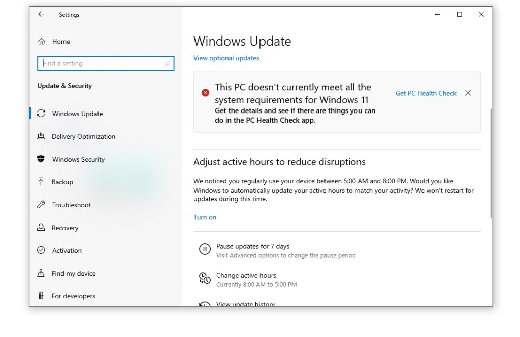Windows 11 compatibility error starts appearing on unsupported PCs