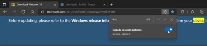 Microsoft Edge gets efficiency mode and improved "Find on page"