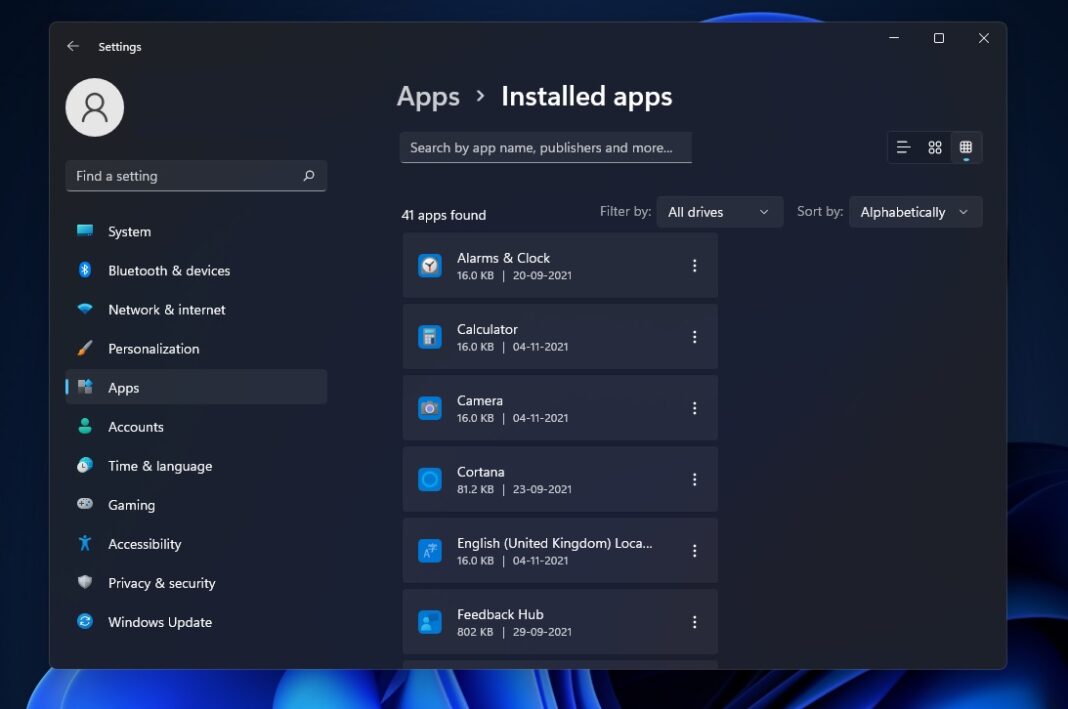 Windows 11's Apps & features tool is getting better in the next update