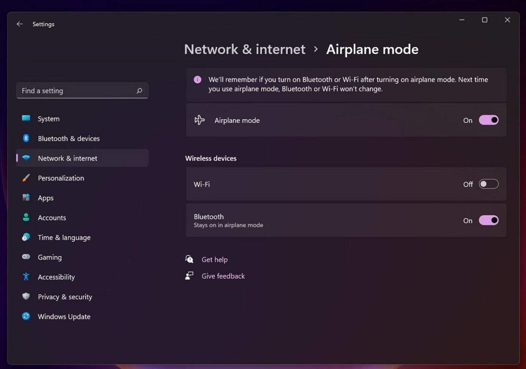Windows 11 to get improved airplane mode and notification center