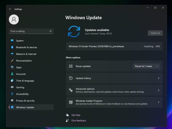 Windows 11 Build 22518 preview is rolling out with new features