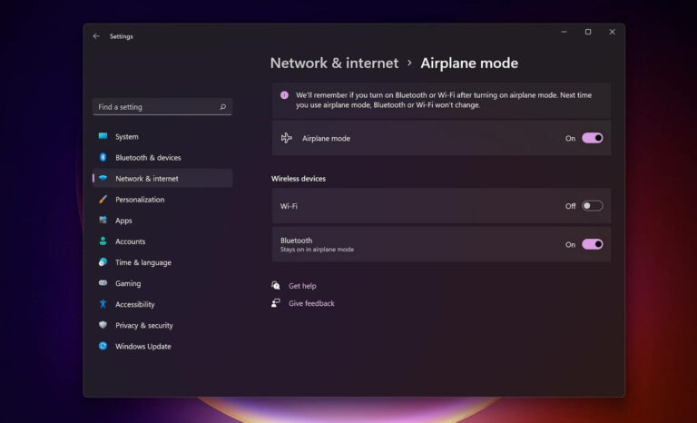 Windows 11 to get improved airplane mode and notification center