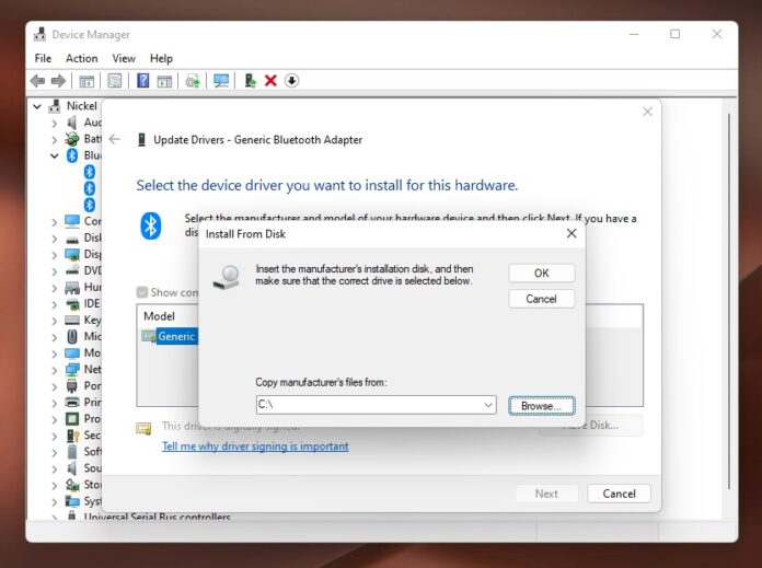 Windows 11's Device Manager finally uses OS path instead of A:\ (floppy ...