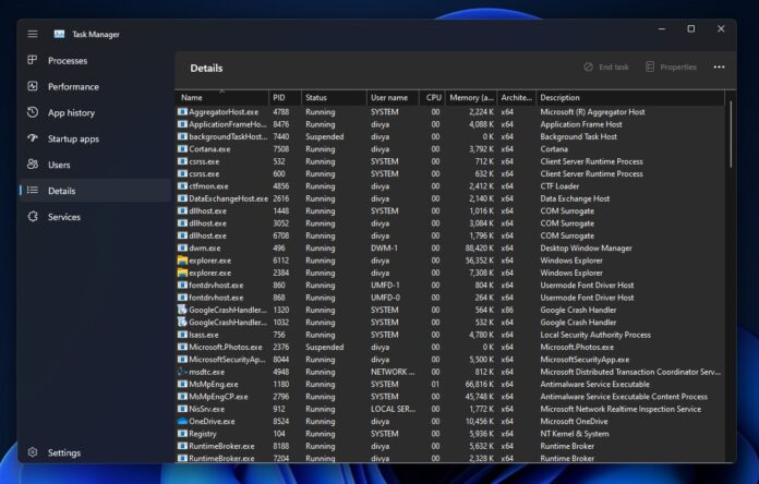 Hands on with Windows 11's redesigned Task Manager with dark mode