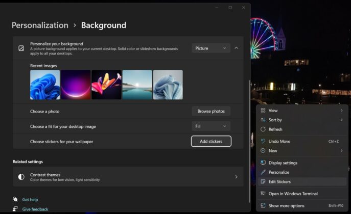 Our first look at Windows 11's new tool to customize desktop background
