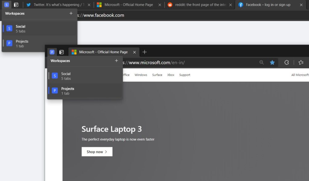Workspaces is Microsoft Edge's take on Chrome Tab Groups and it might ...