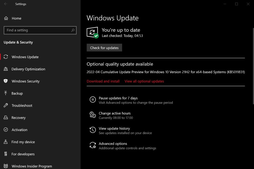 Windows 10 KB5011831 fixes black screen and other critical bugs