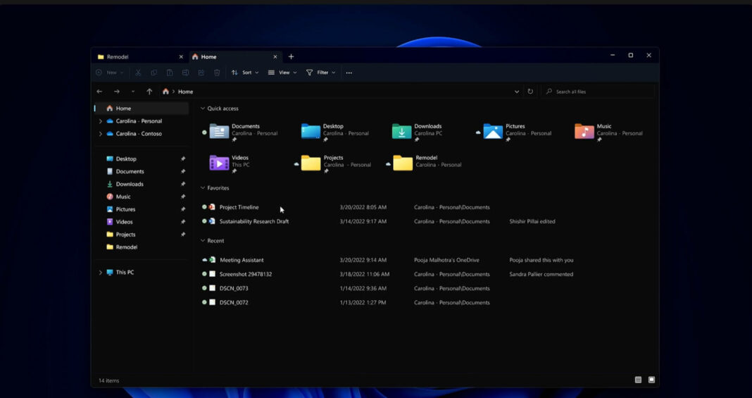 Microsoft announces redesigned Windows 11 File Explorer with tabs support